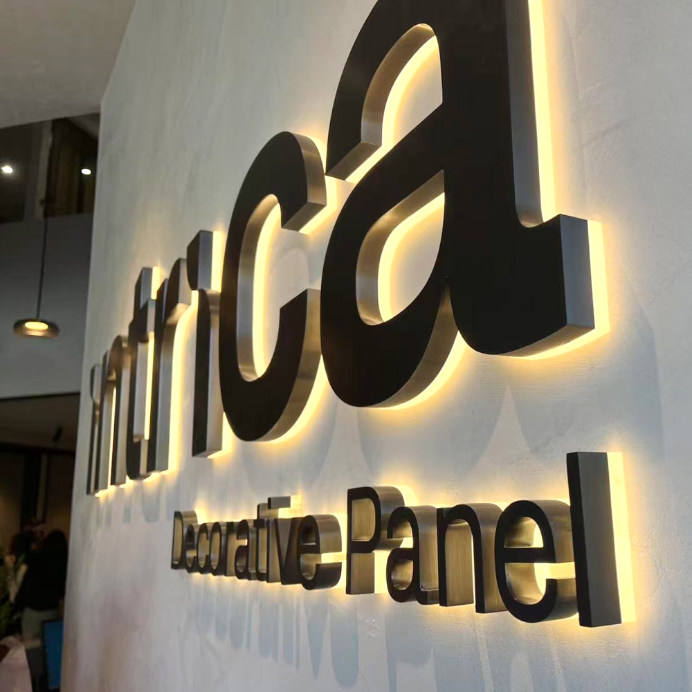 Metal Fabricated Letters with Acrylic Base - Guangzhou Raoyang Creative ...